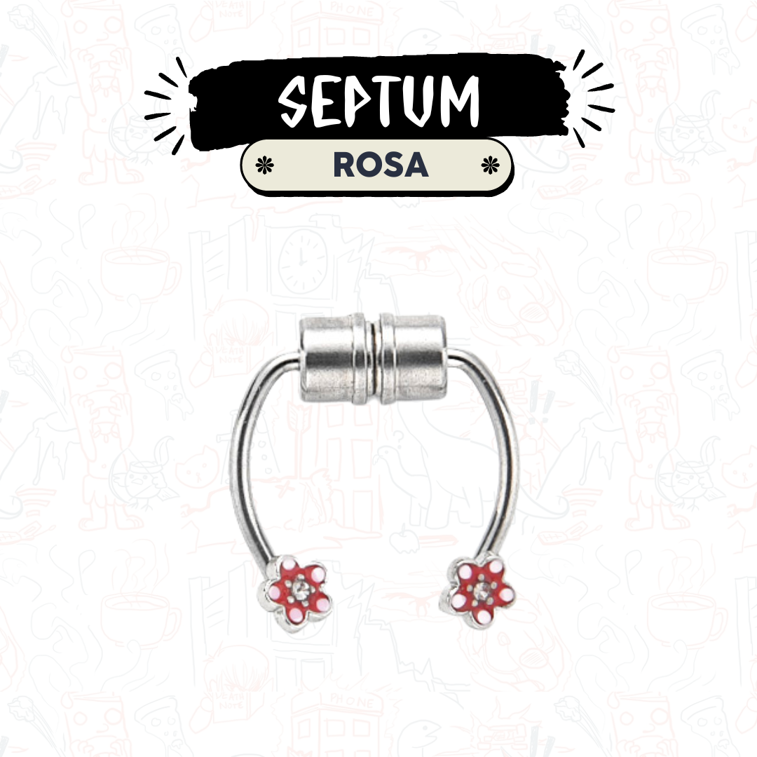 Septum de imán con rosas – My Rebel Shop
